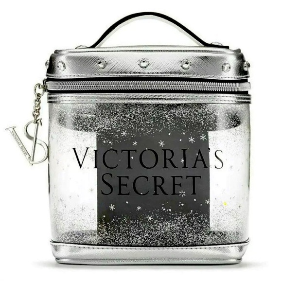 Victoria's Secret | Bags | New Sealed Clear Silver Black Rhinestones ...